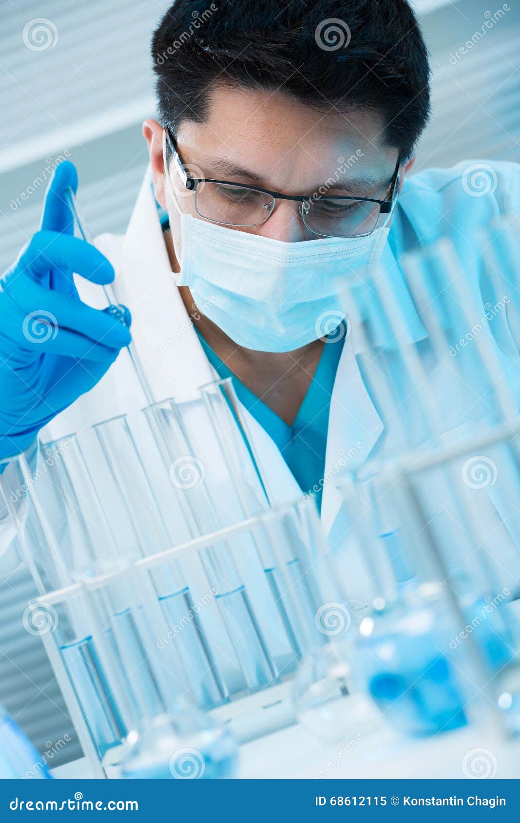 Medical Scientist Working in Laboratory Stock Image - Image of care ...