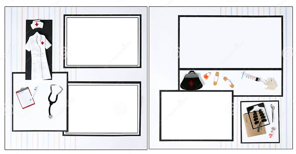 Medical Scrapbook Page stock illustration. Illustration of collage ...