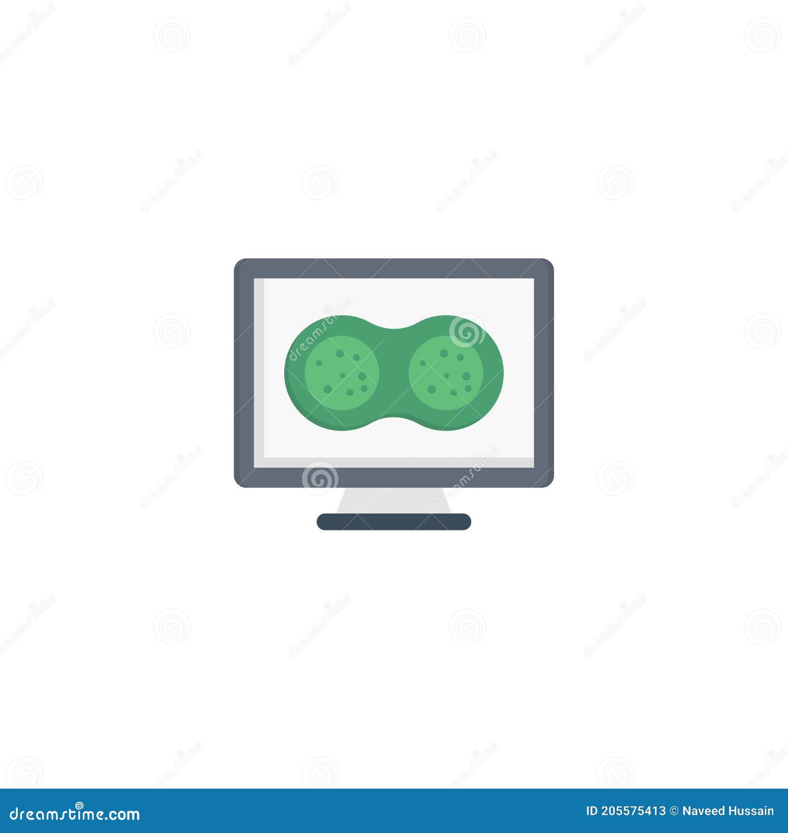 Medical Screen Vector Flat Colour Icon Stock Vector - Illustration of ...