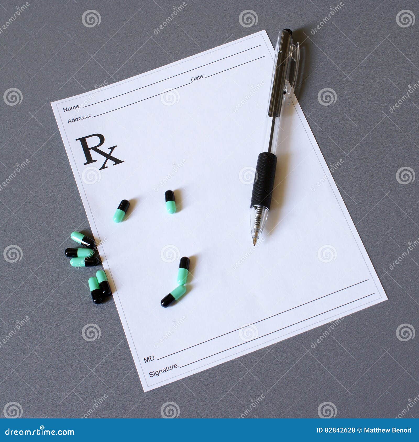 Medical Script Pad stock photo. Image of blank, gray - 82842628