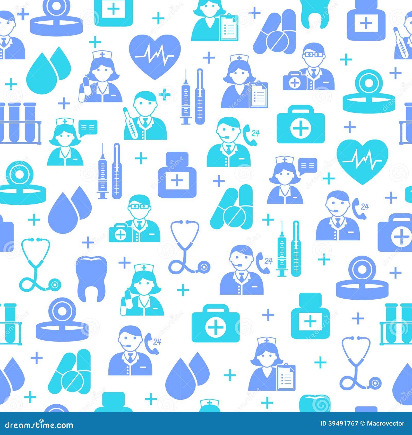Medical Seamless Pattern Background Stock Vector - Illustration of ...