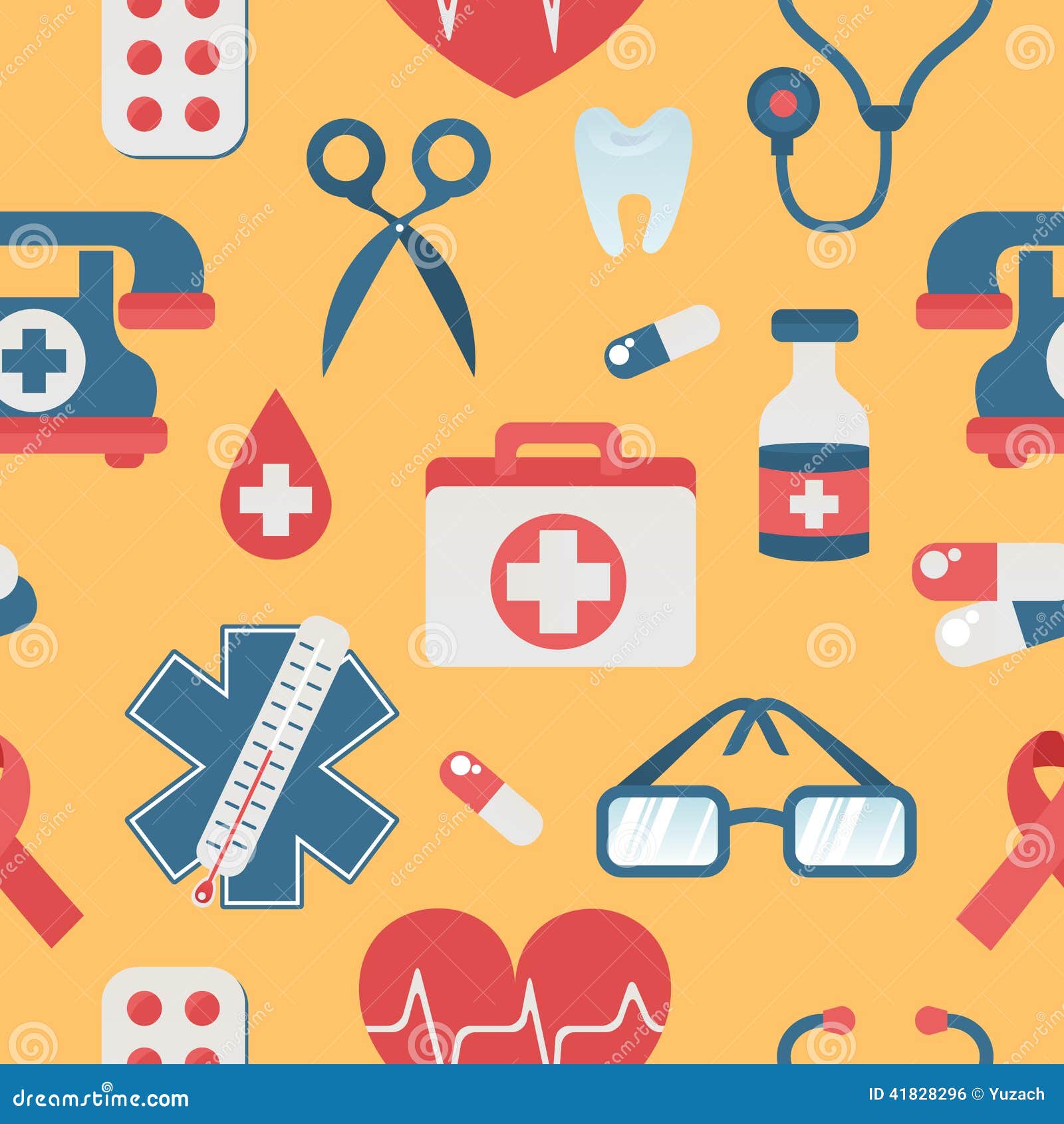 Medical Seamless Pattern, Gynecology Vector Background Pink Color ...