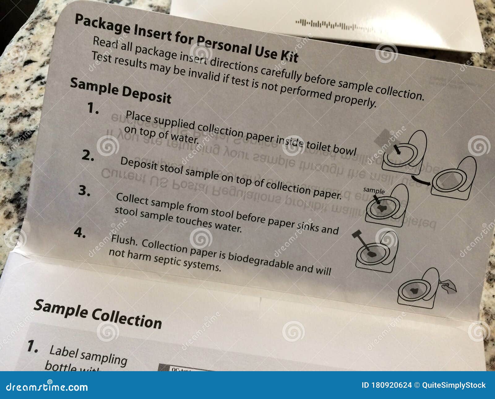Medical Self Collection Test Instructions Stock Photo - Image of object ...