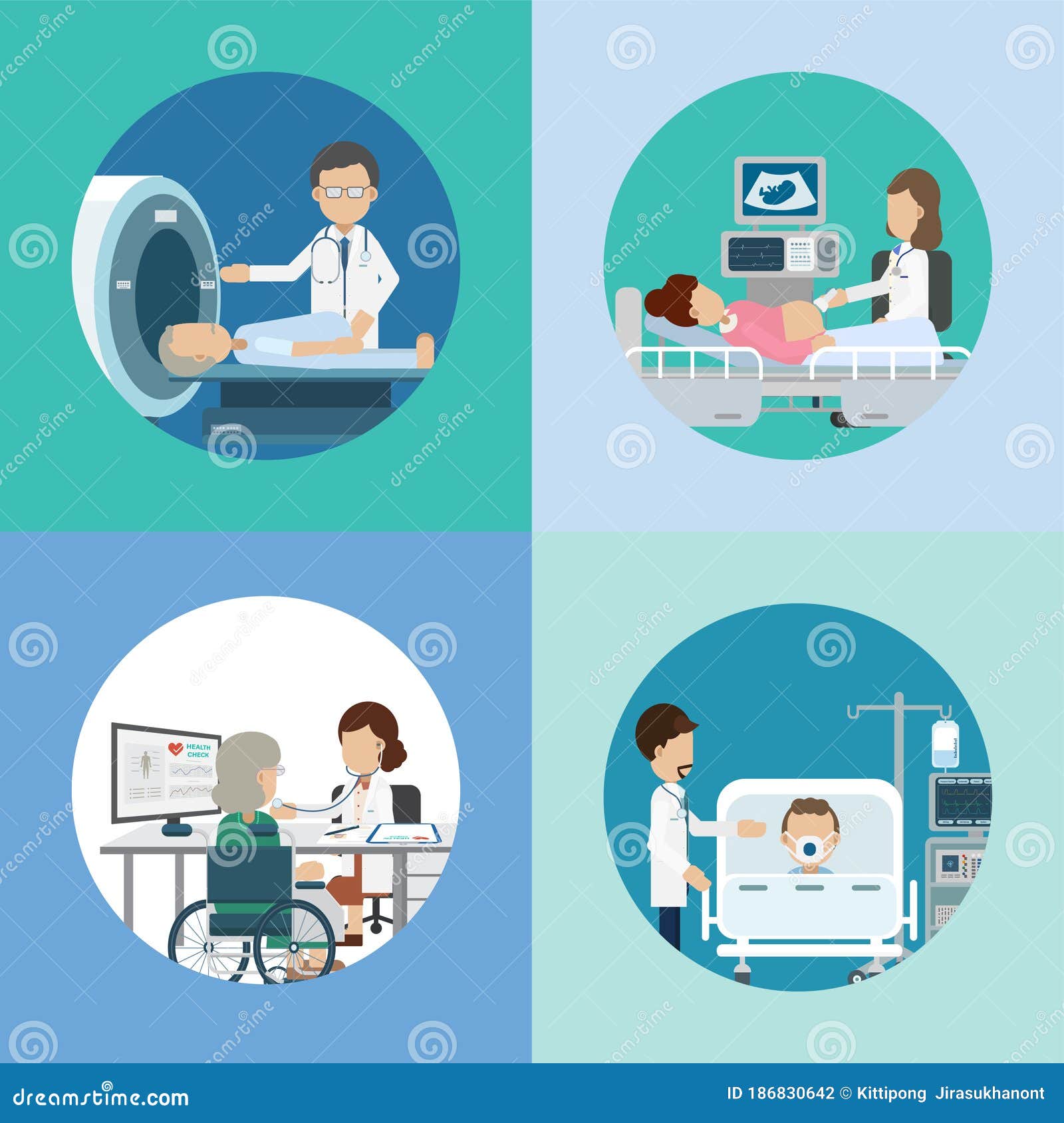 Medical service concept stock vector. Illustration of flat - 186830642