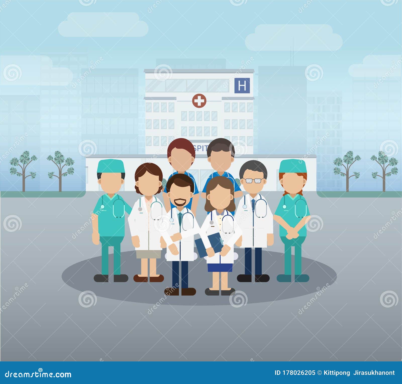 Medical service concept stock vector. Illustration of hospital - 178026205