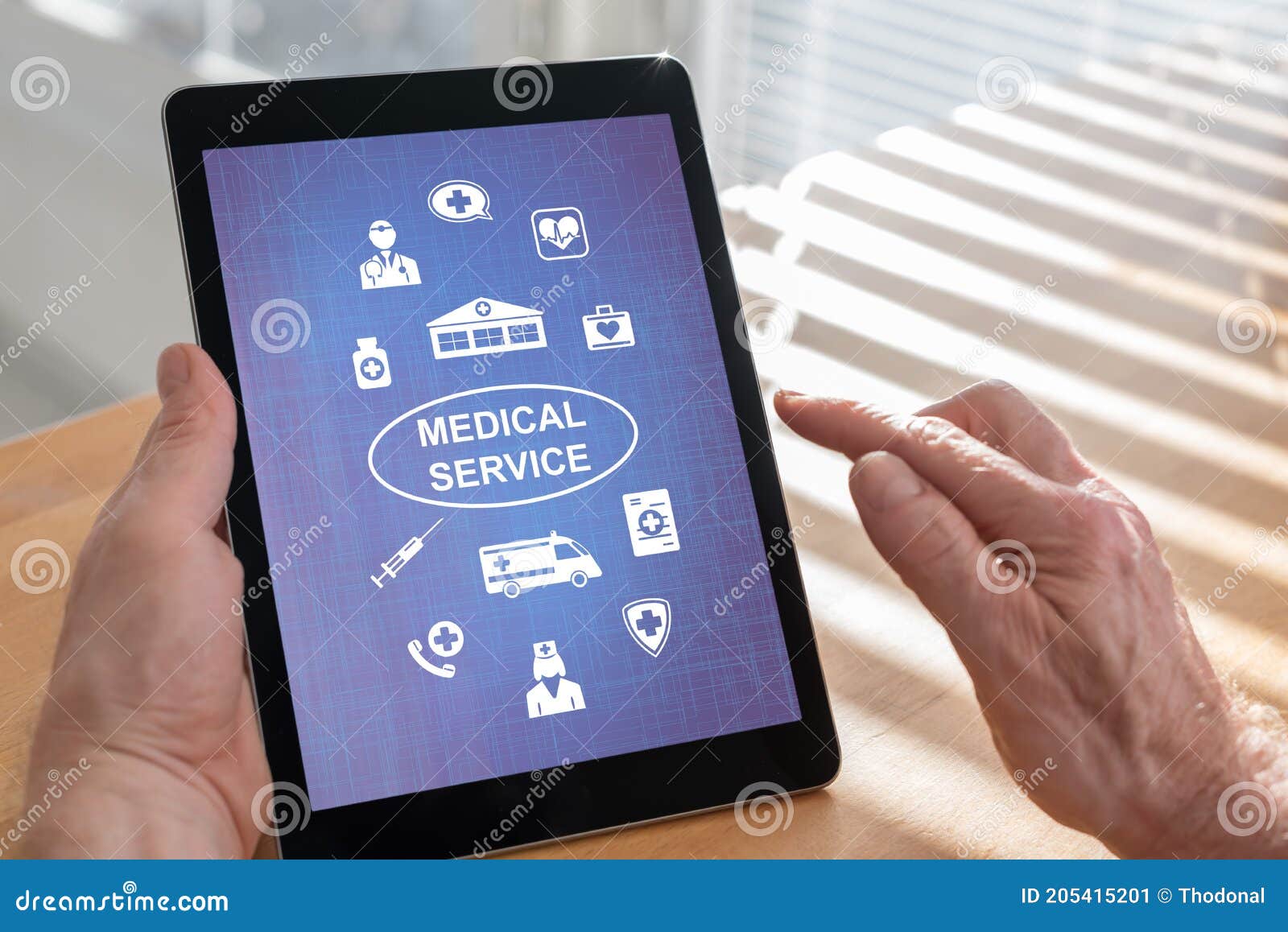 Medical Service Concept on a Tablet Stock Image - Image of digital ...