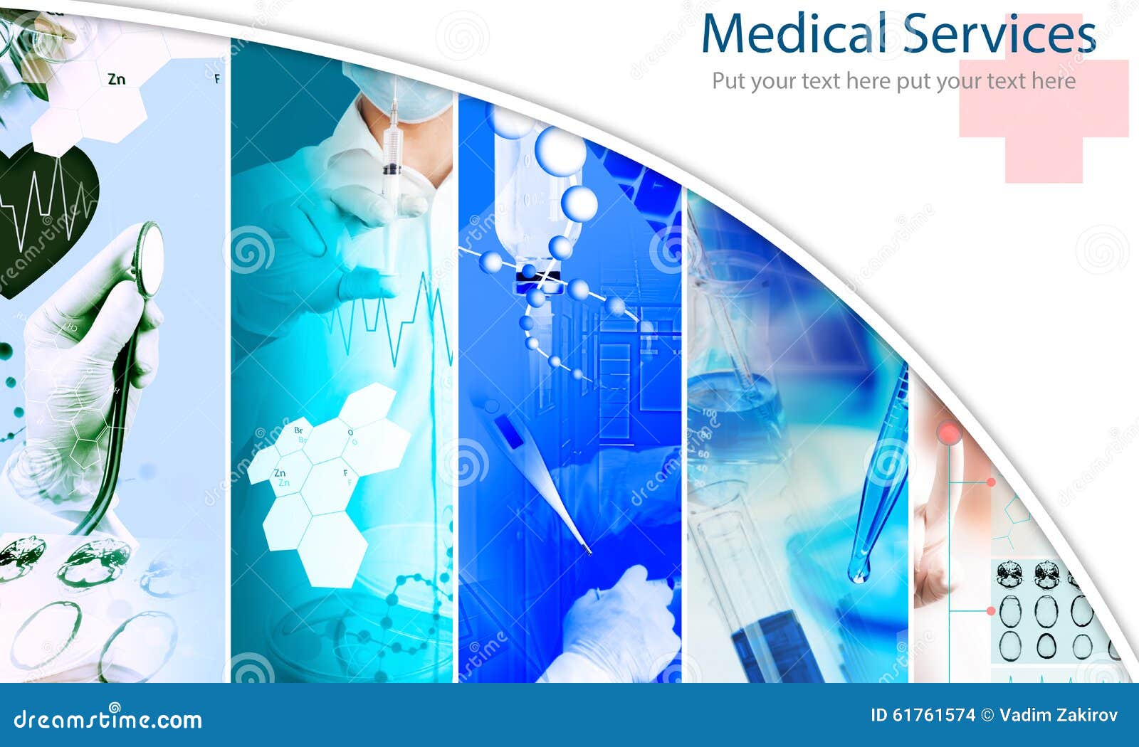 Medical Services Photo Collage Stock Illustration - Illustration of ...