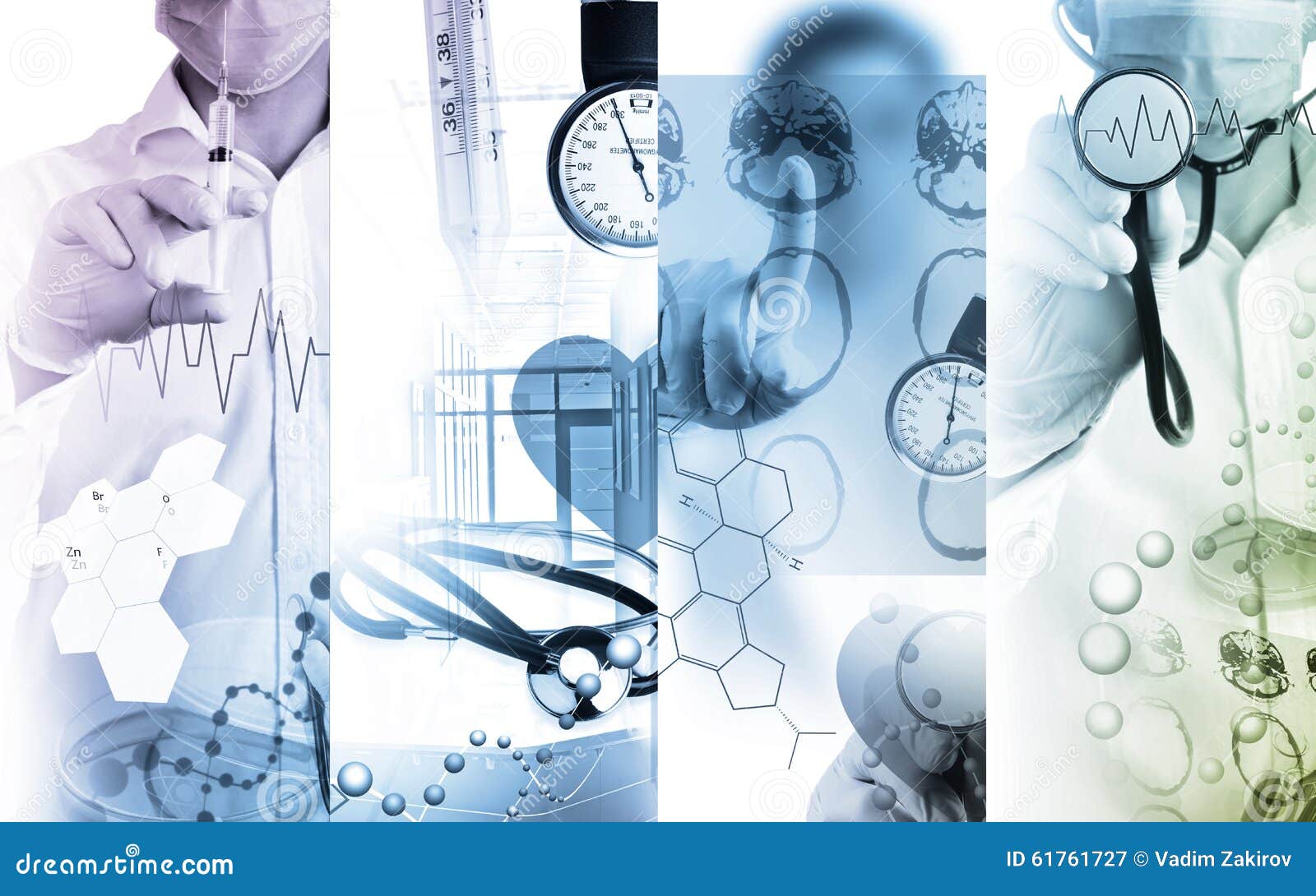 Medical Services Photo Collage Stock Image - Image of accuracy ...
