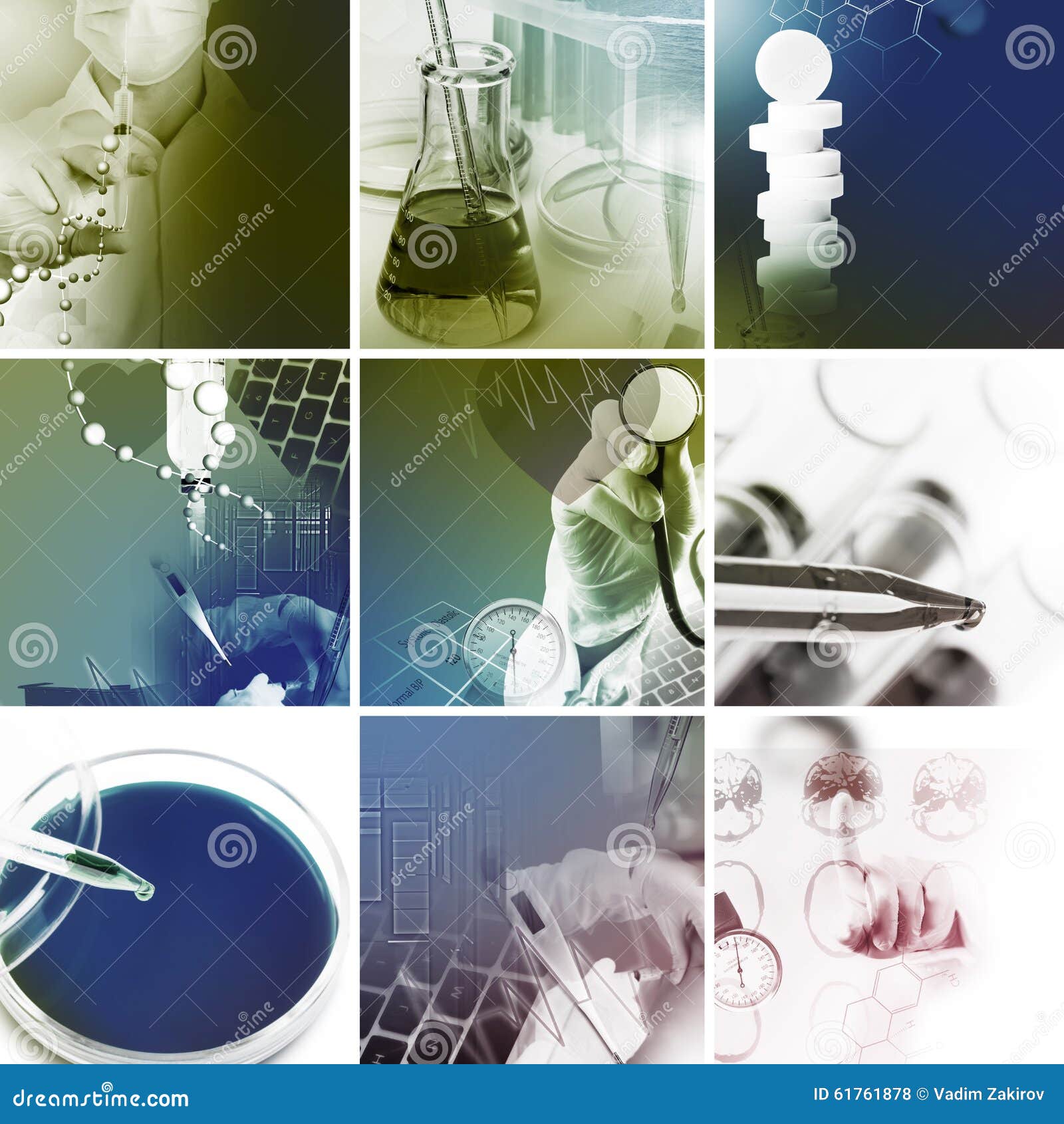 Medical Services Photo Collage Stock Illustration - Illustration of ...