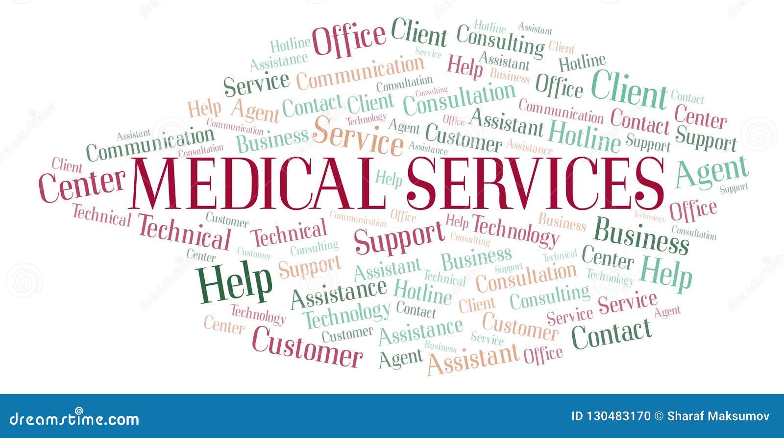 Medical Services Word Cloud. Stock Illustration - Illustration of ...
