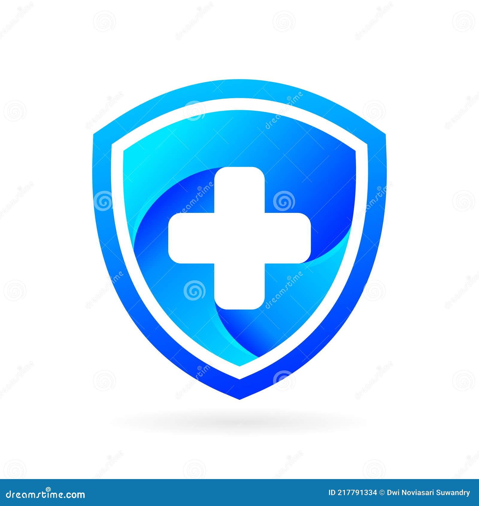 Vector Medical Shield Logo with Bold Concept Stock Vector ...