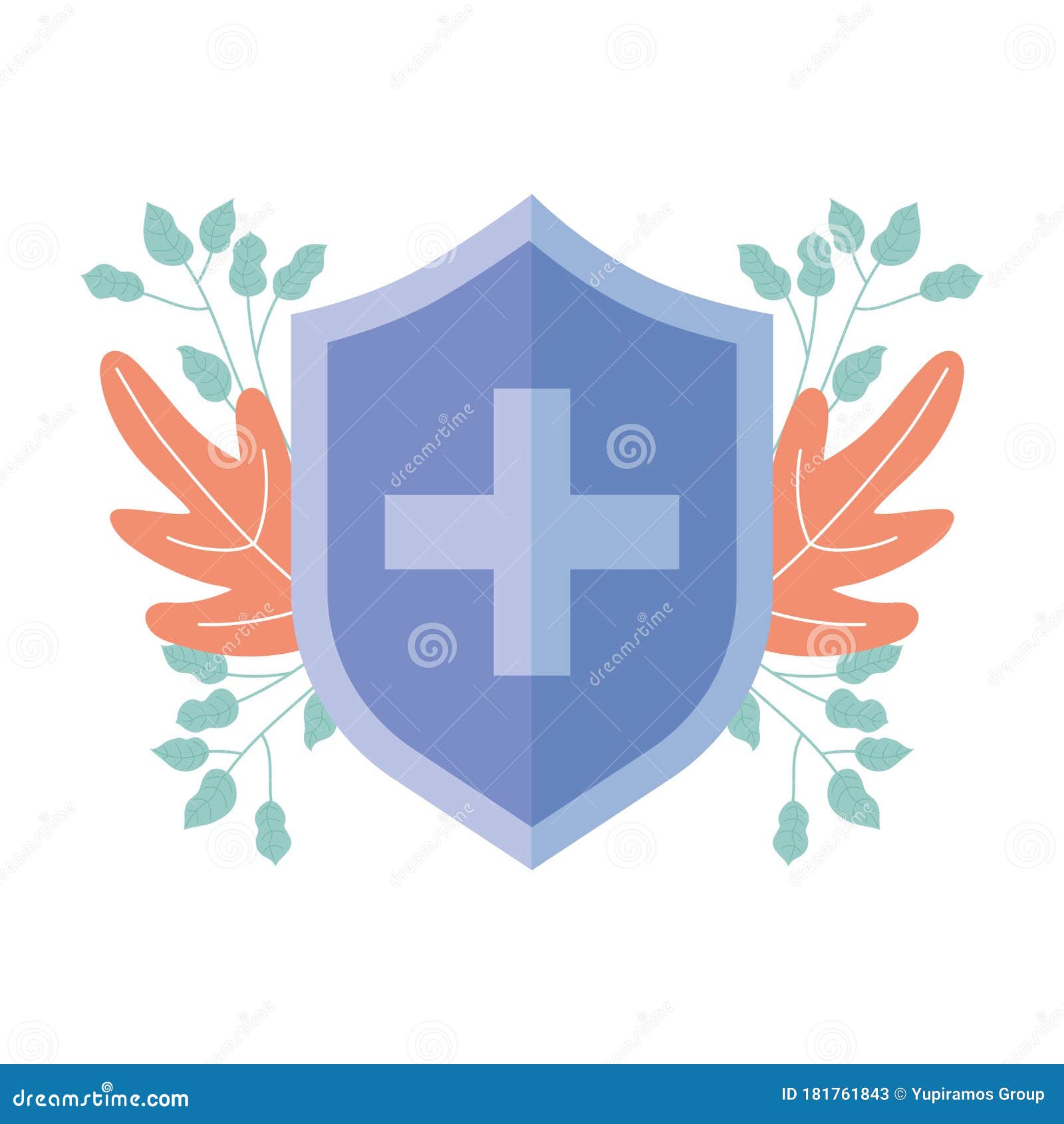 Medical Shield Protection Emergency Cross Symbol Isolated Icon Stock ...
