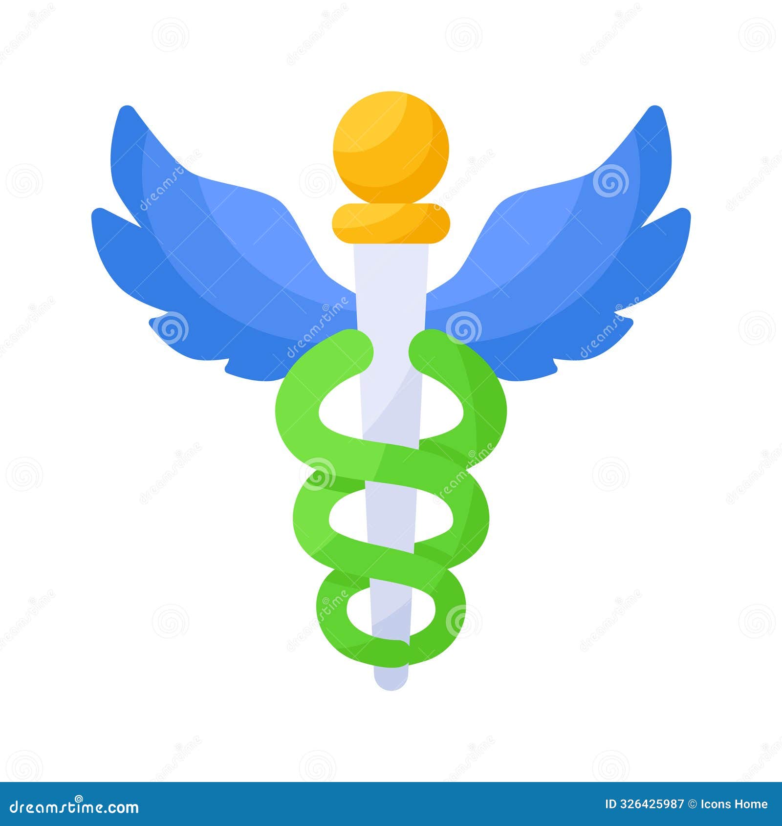 Caduceus Icon Symbol Sign Vector Illustration | CartoonDealer.com ...