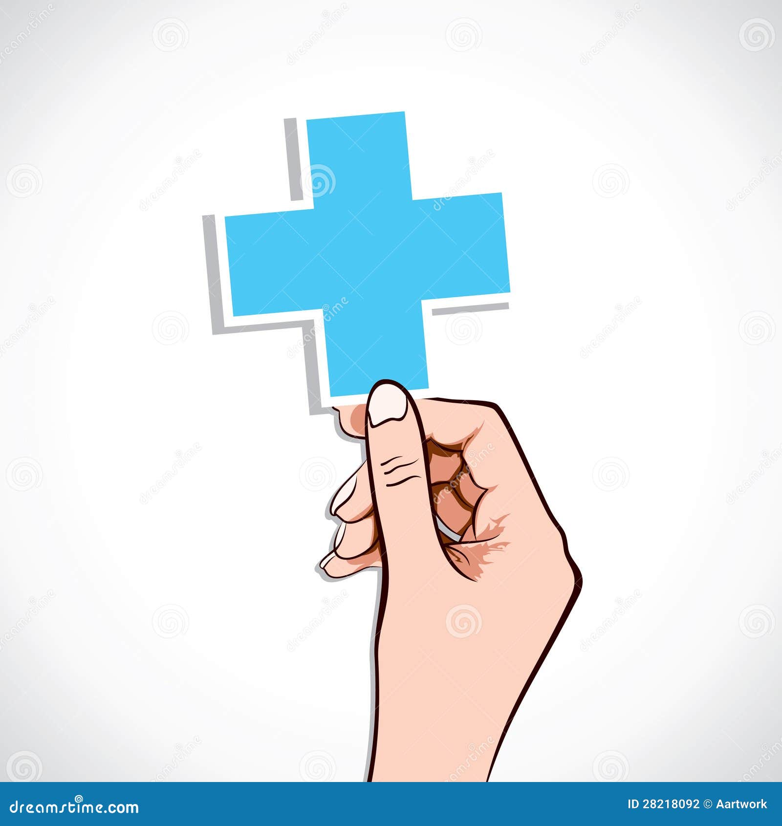 Medical sign in hand stock vector. Illustration of health - 28218092