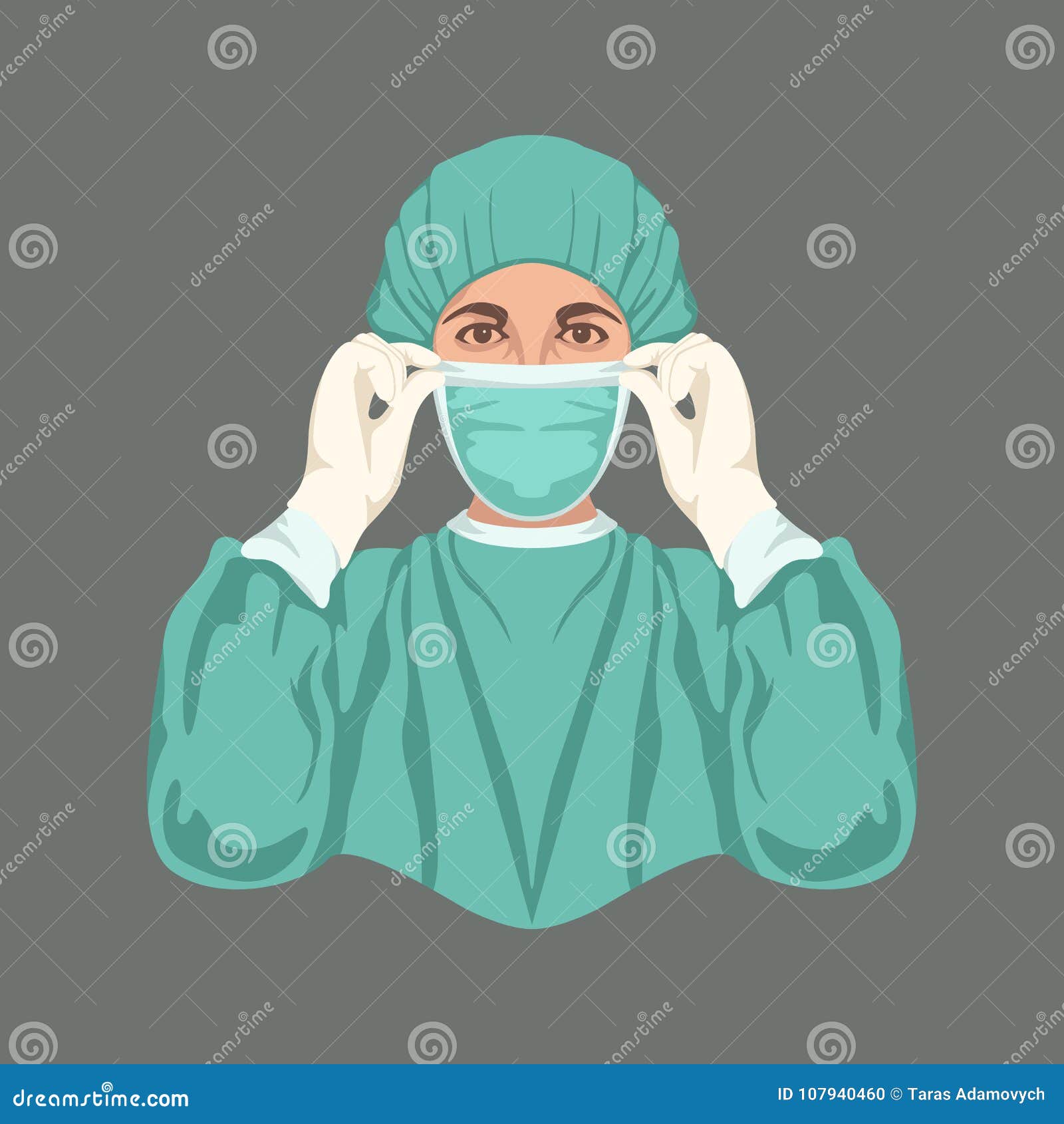Medical Sister Vector Illustration Flat Style Front Stock Vector ...
