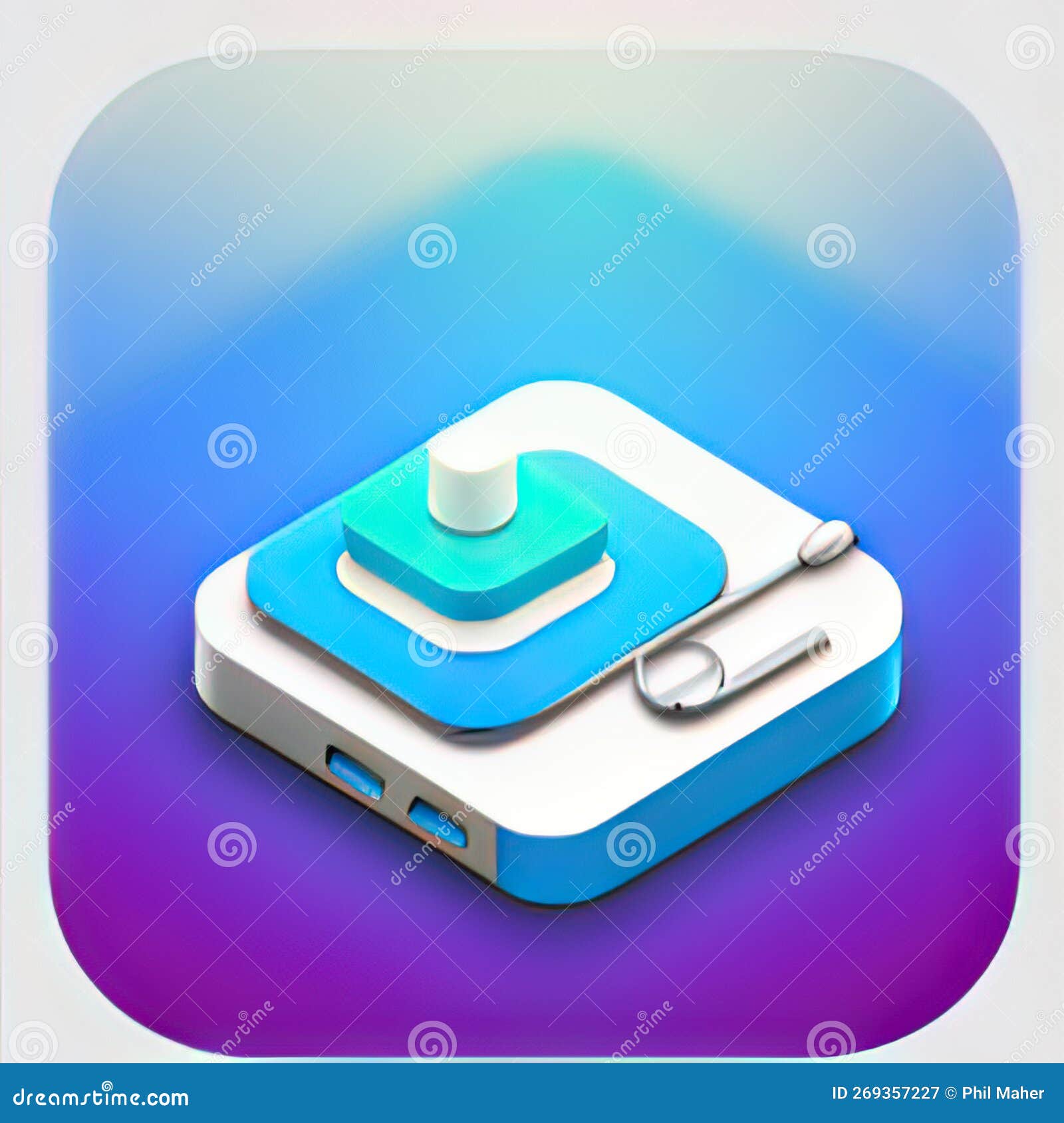 Medical Software App Style Icon. Generative AI. Stock Illustration ...