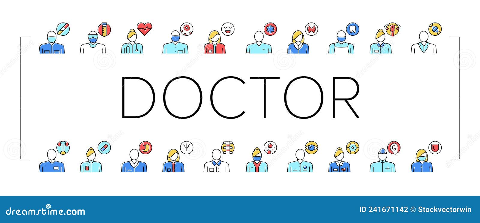 Medical Speciality Collection Icons Set Color Vector . Stock Vector ... Medical Speciality Collection Icons Set Color Vector . Stock Vector ...
