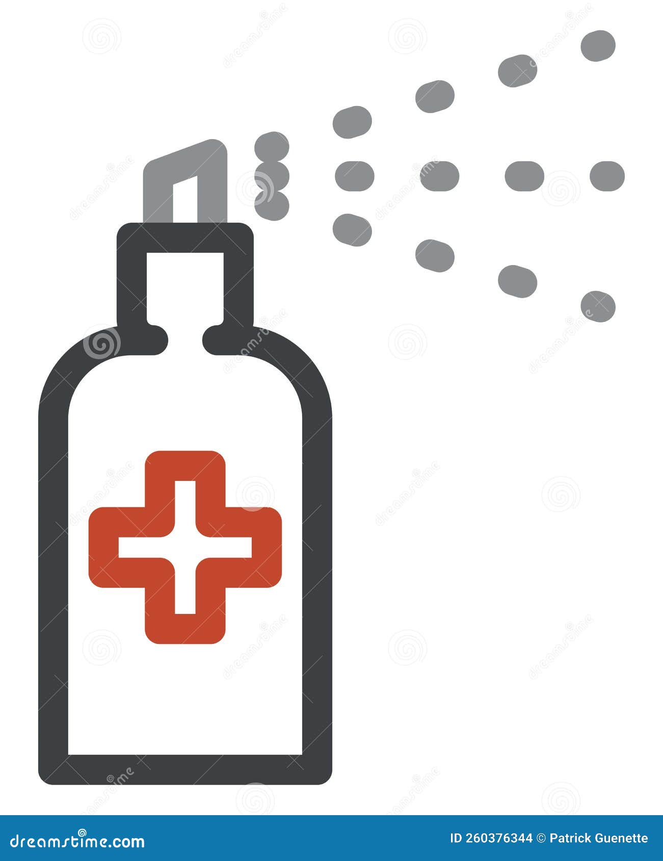 Medical spray, icon stock vector. Illustration of clean - 260376344