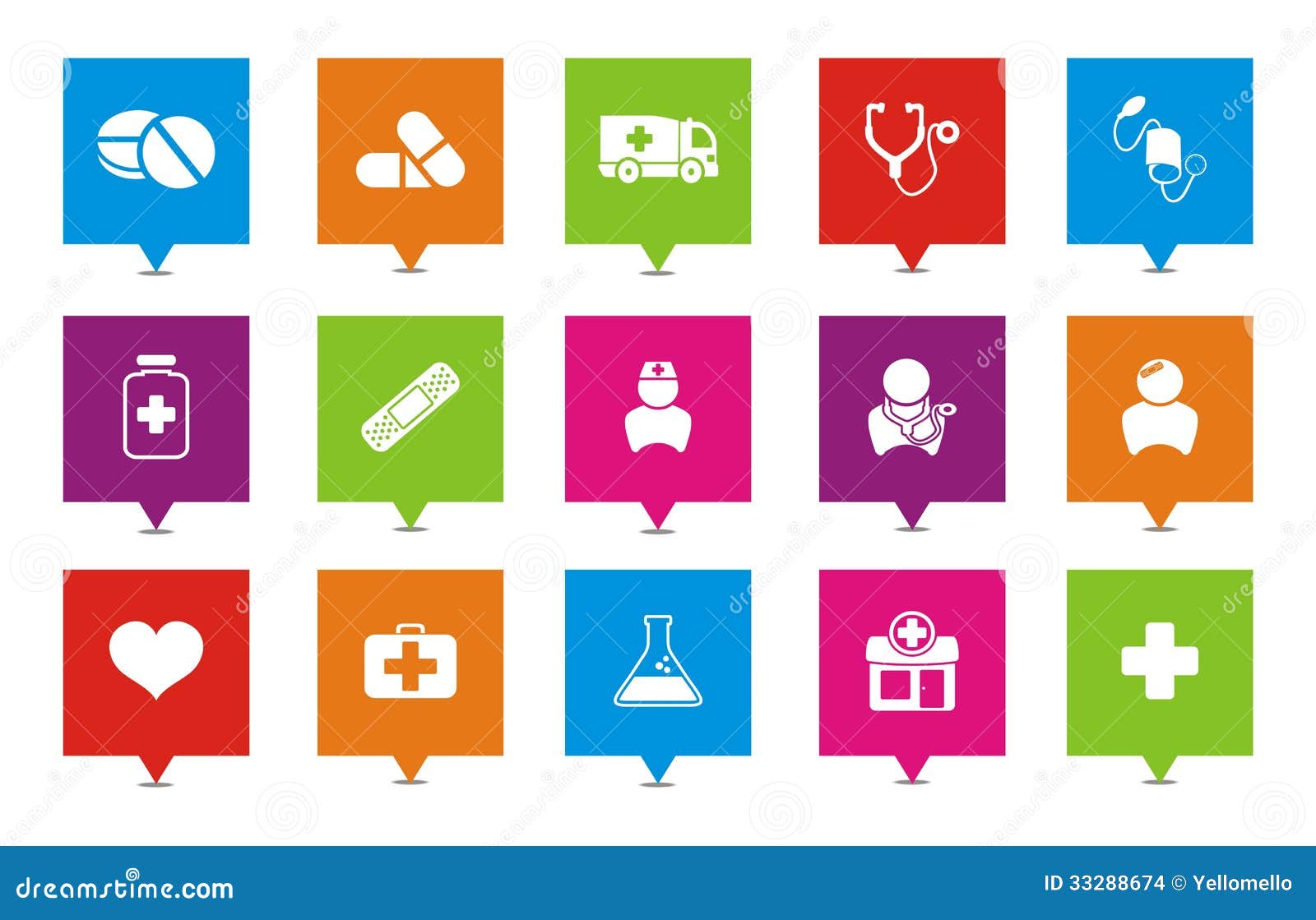 Medical square pointers stock illustration. Illustration of icon - 33288674
