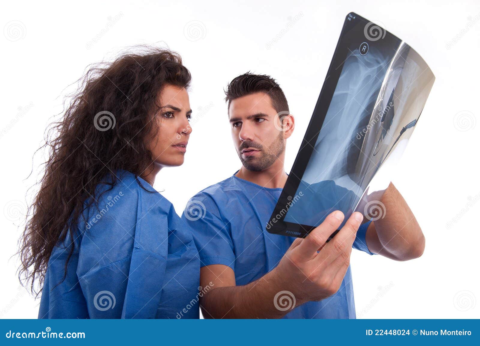 Medical Staff Looking at X-ray Stock Photo - Image of procedure ...