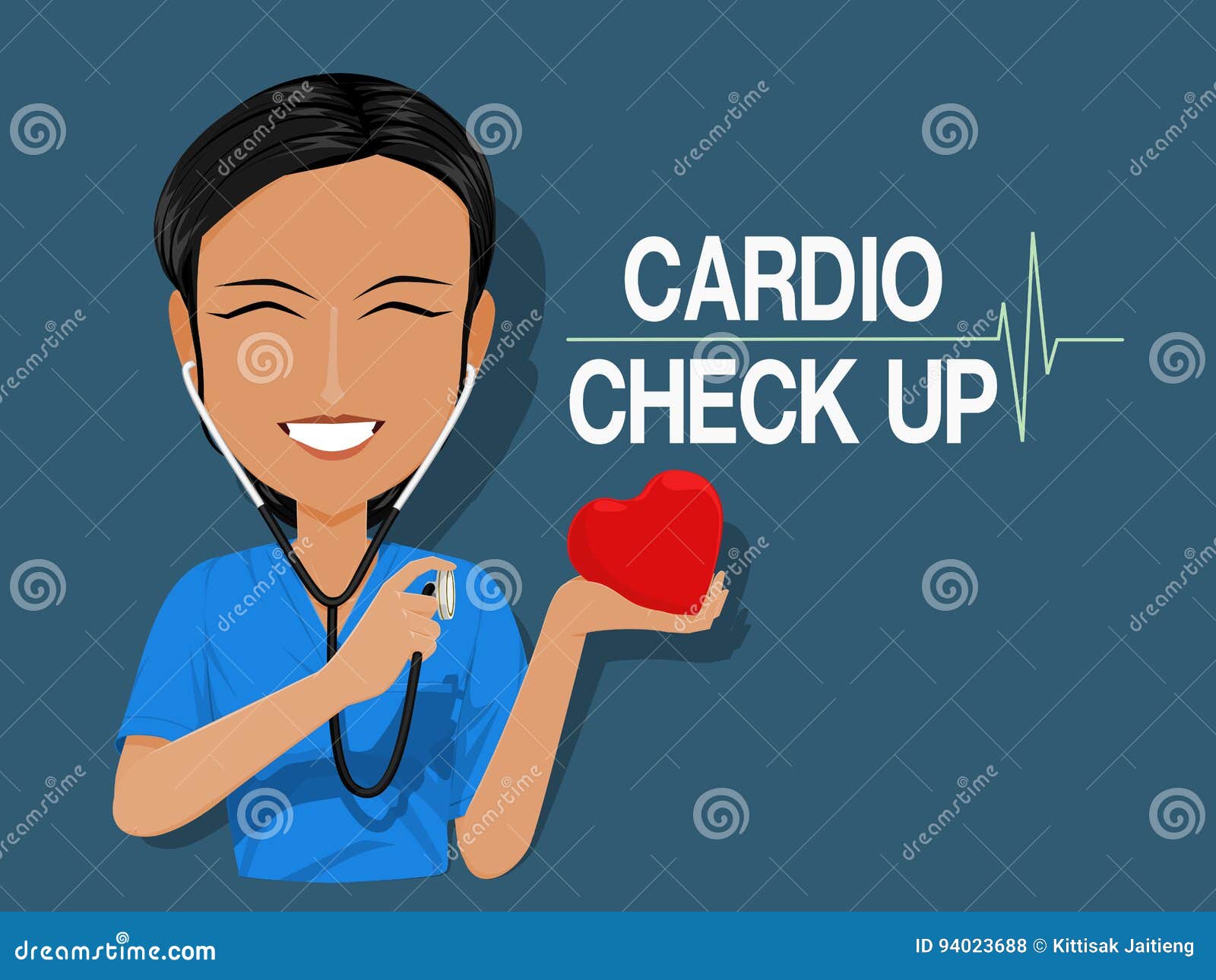 Cardiologist Show Heart Construction Icon, Cartoon Style Vector ...