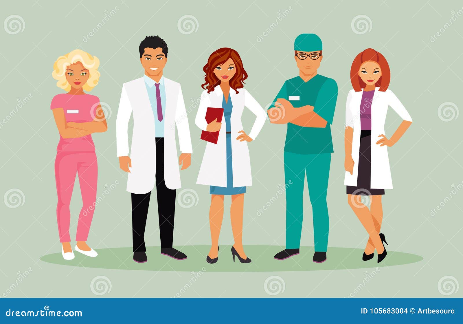 Medical staff vector stock vector. Illustration of employee - 105683004