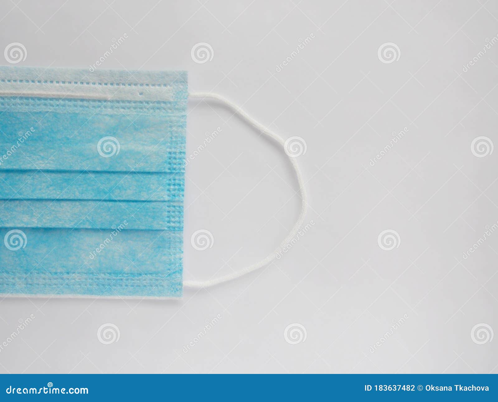 Medical Sterile Blue Protective Mask on a White Background Stock Photo ...