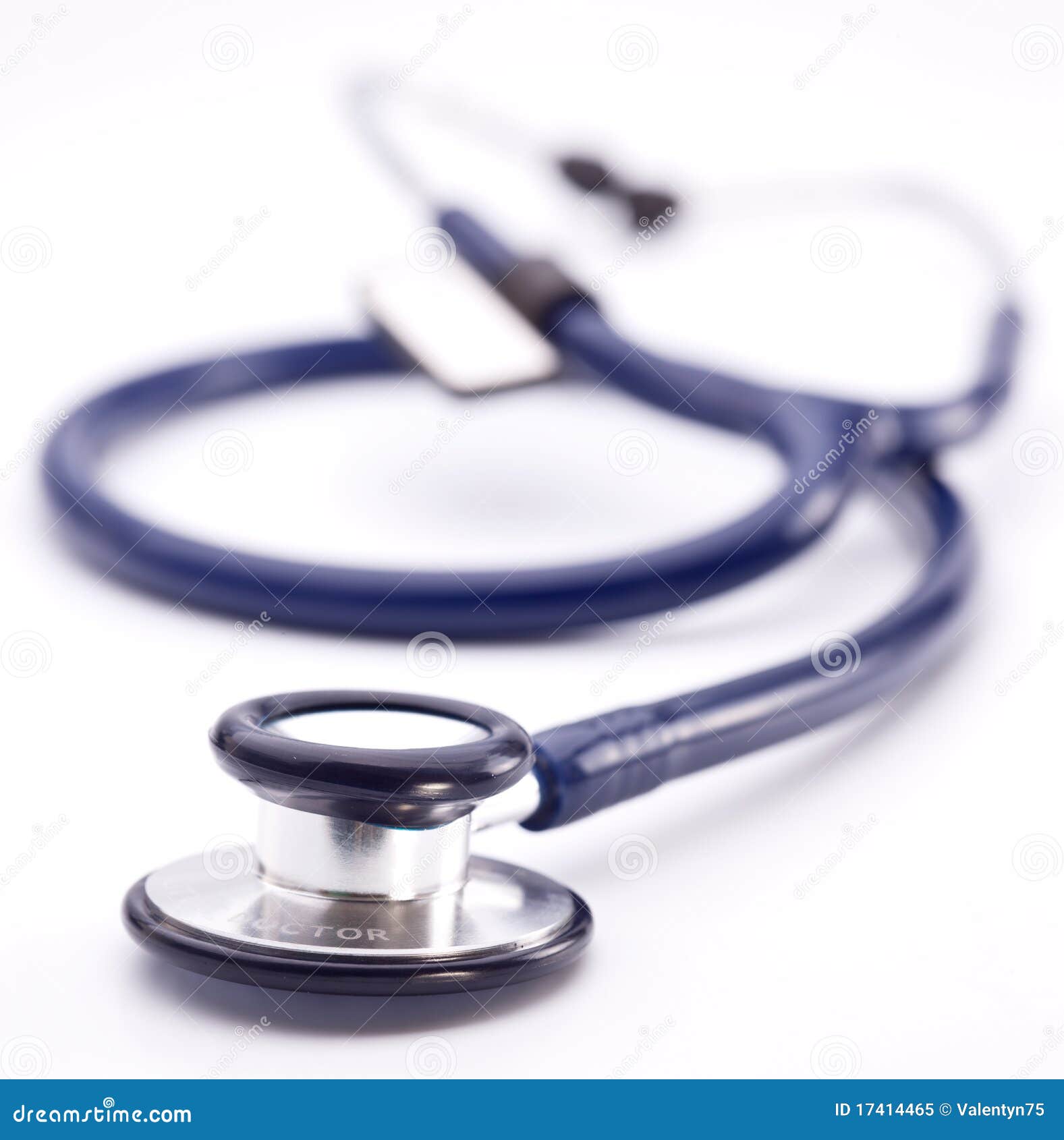 Medical stethoscope. stock image. Image of instrument - 17414465