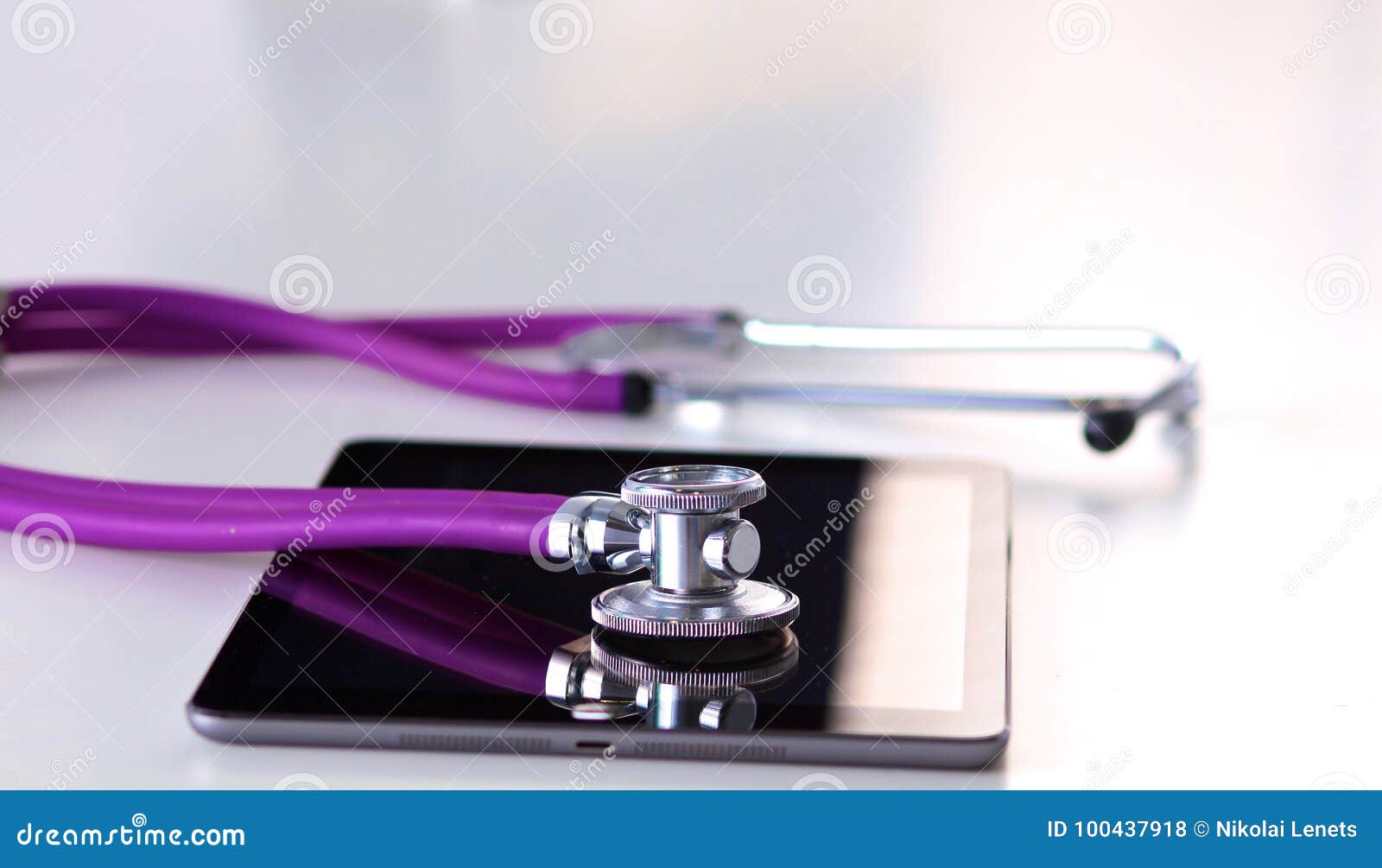 Stethoscope With Computer Keyboard. Medical. Technology Stock ...