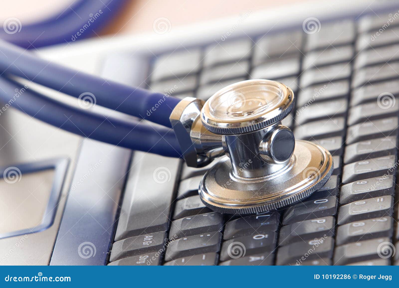 Medical Stethoscope on Computer Keyboard Stock Photo - Image of recipe ...