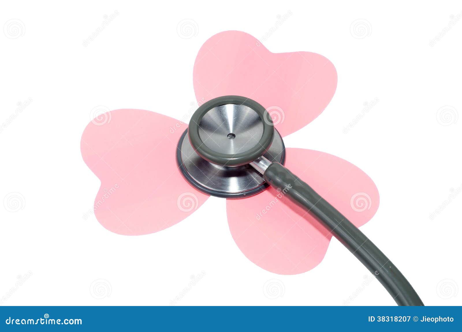 Medical Stethoscope Flower or Phonendoscope Isolated on White. Stock ...