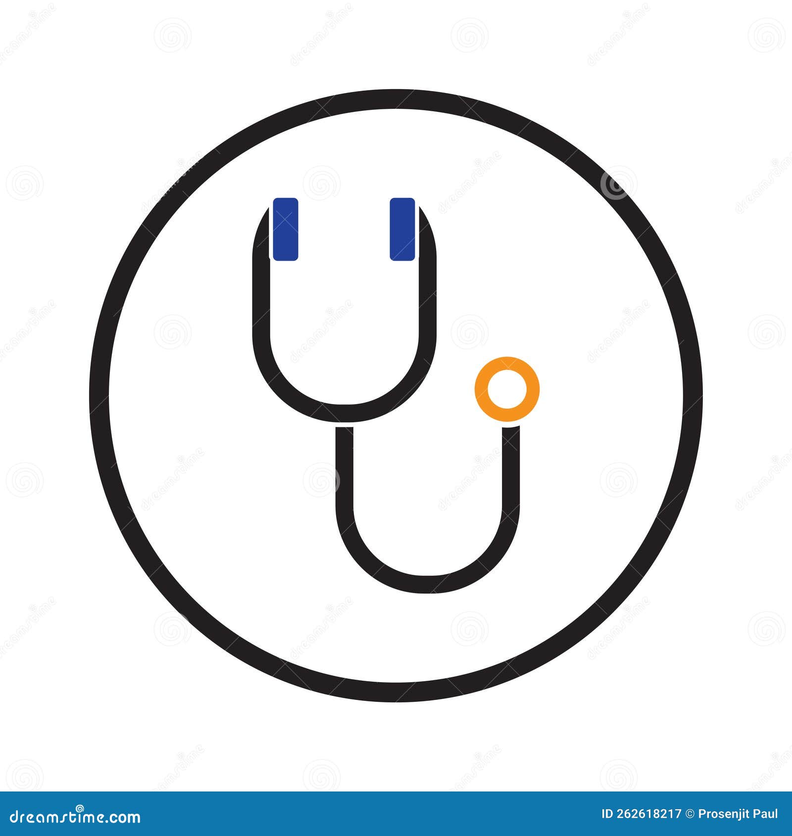 Medical stethoscope icon stock vector. Illustration of symbol - 262618217