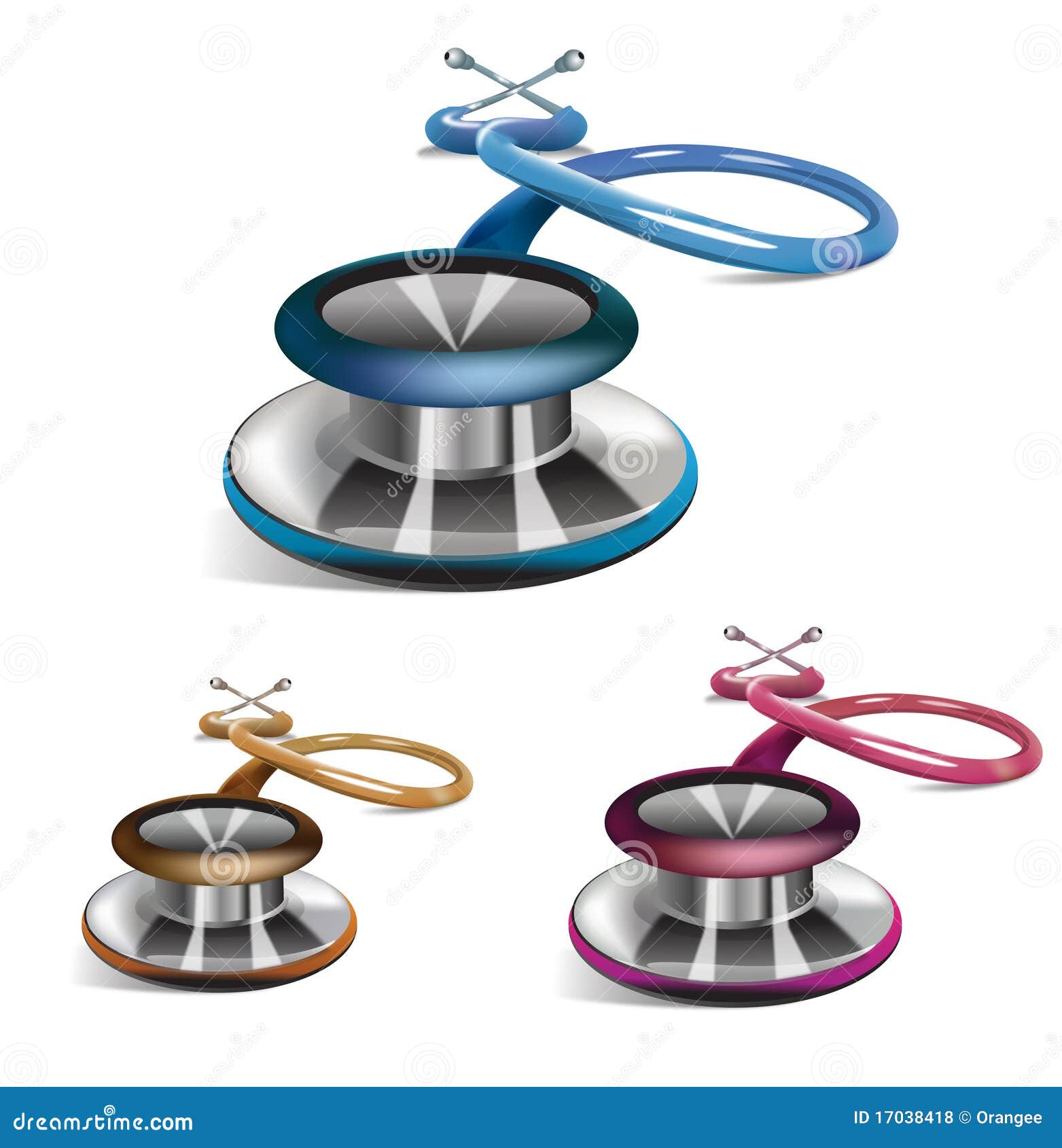 Medical stethoscopes stock vector. Illustration of devices - 17038418