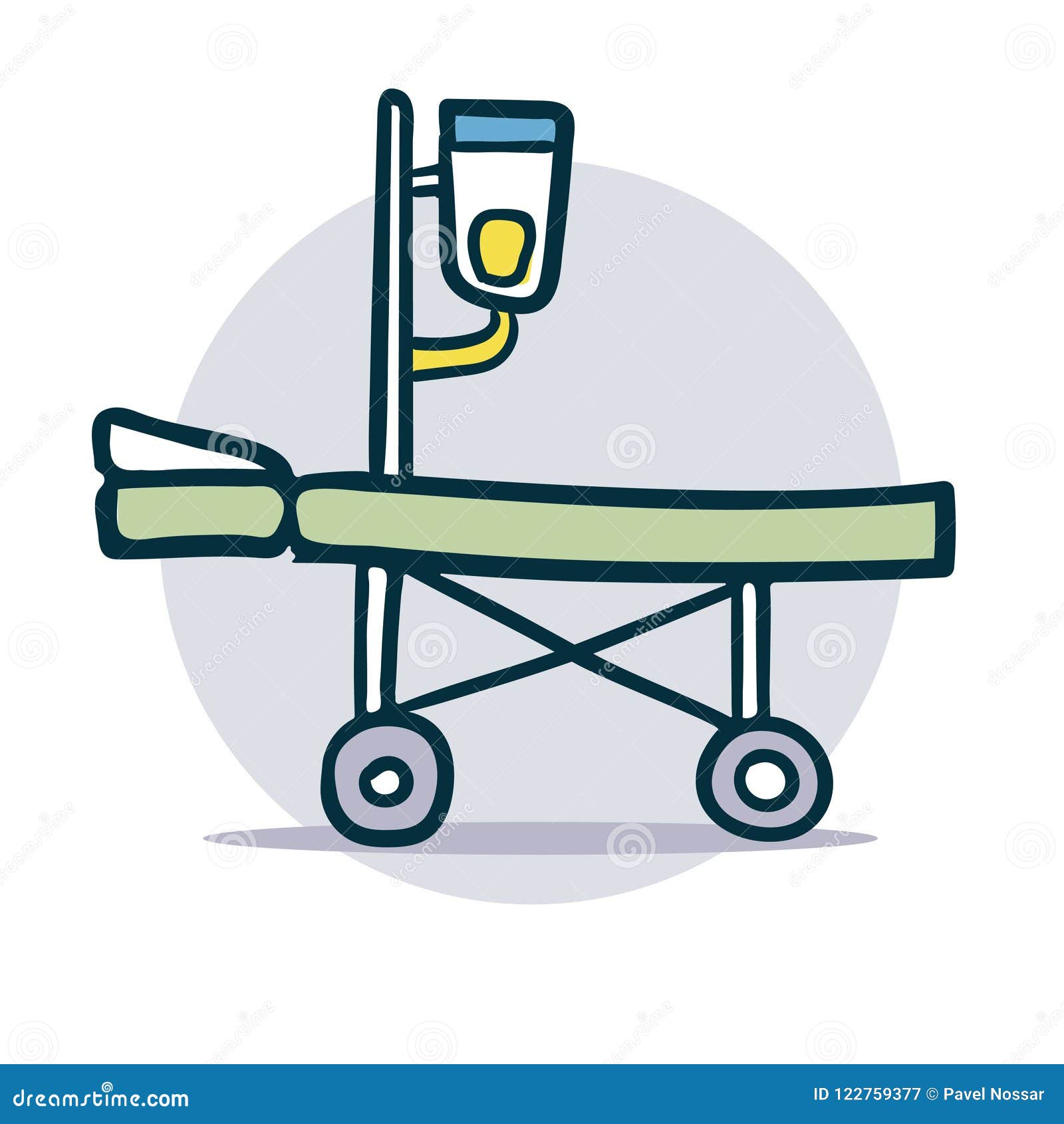 Medical Stretcher Sketch Icon Stock Vector - Illustration of sketch ...