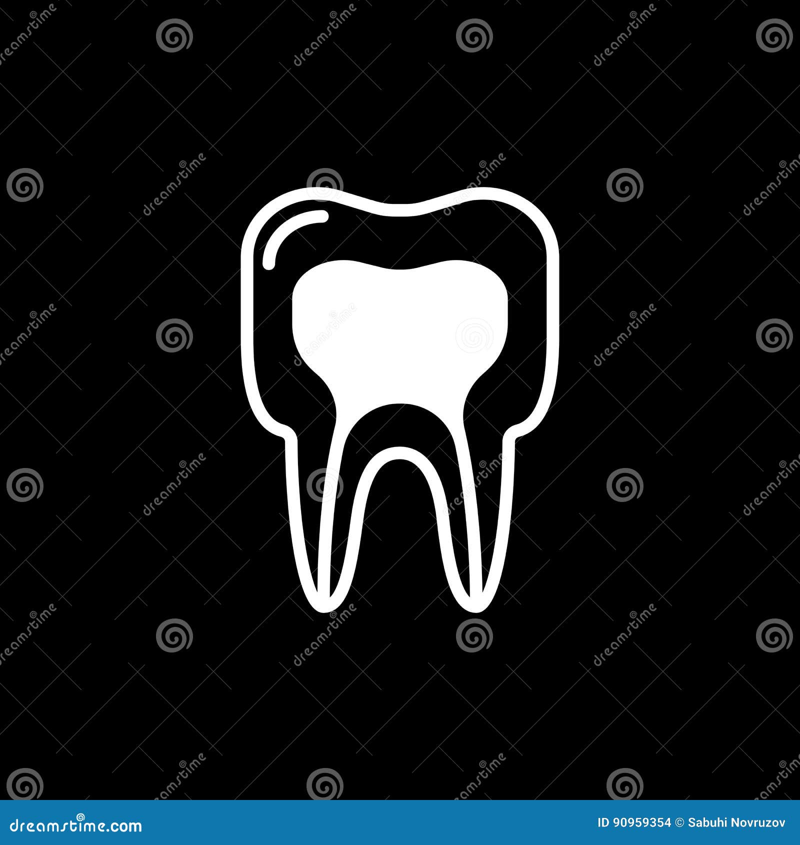 Structure Of Tooth Cartoon Icon Design Template With Various Models ...