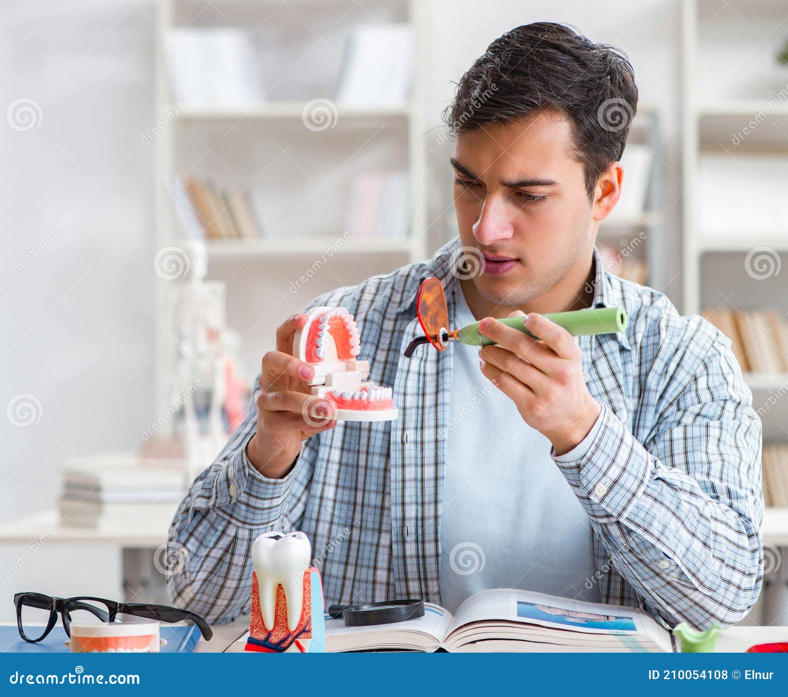 Medical Student Learning Dentistry in Classroom Stock Photo - Image of ...