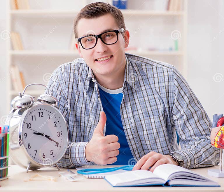 Medical Student Missing Deadlines To Complete Assignment Stock Photo ...