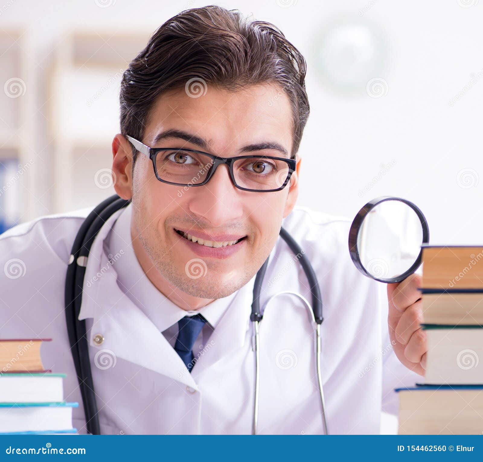 Medical Student Preparing for University Exams Stock Photo - Image of ...