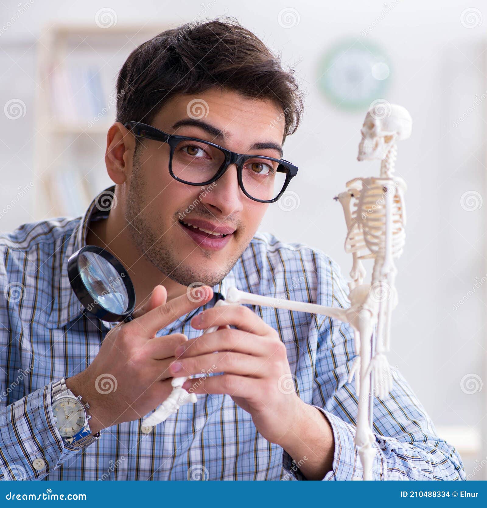 Medical Student Studying in Classroom Stock Photo - Image of exam ...