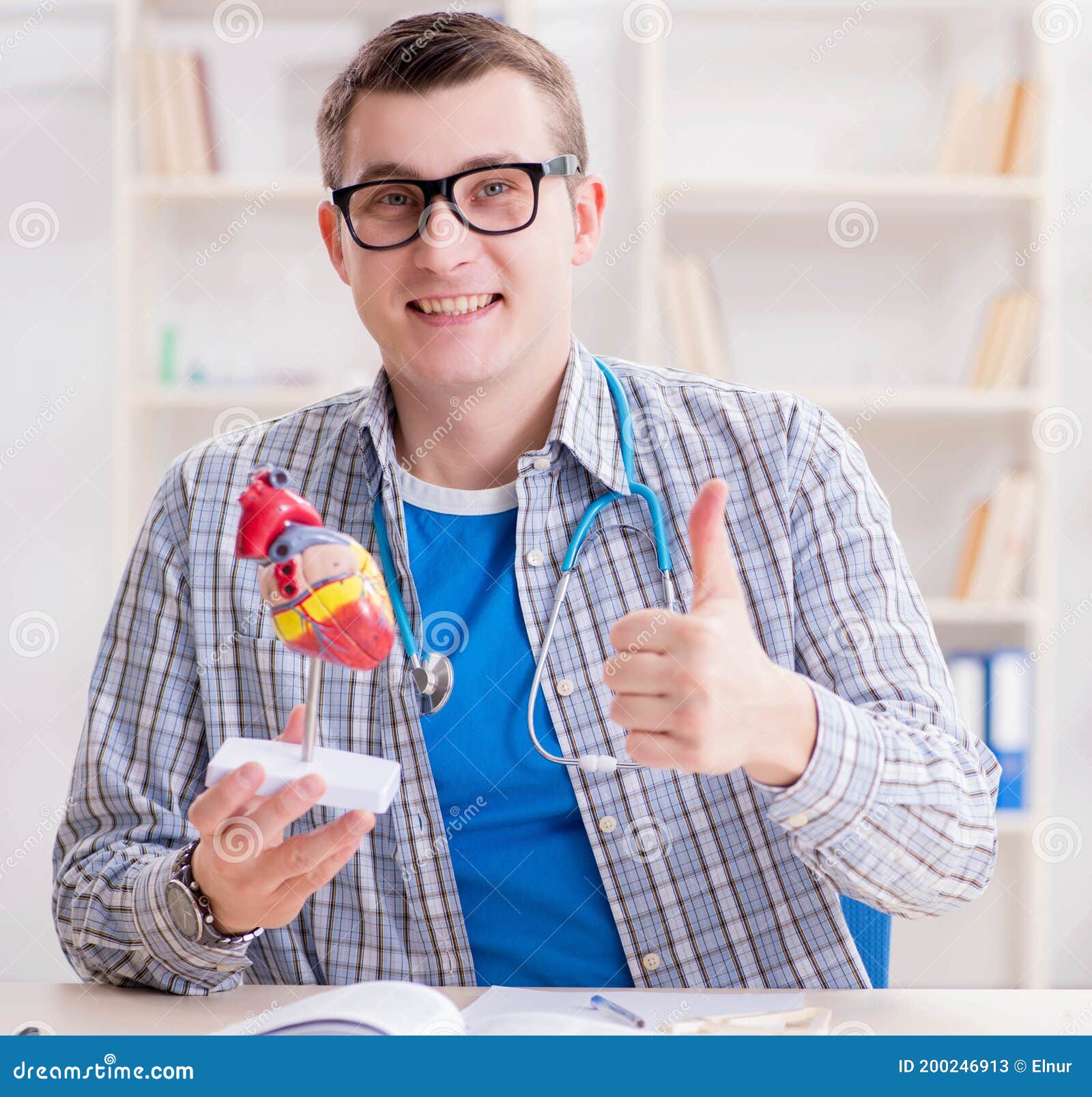 Medical Student Studying Heart in Classroom during Lecture Stock Image ...