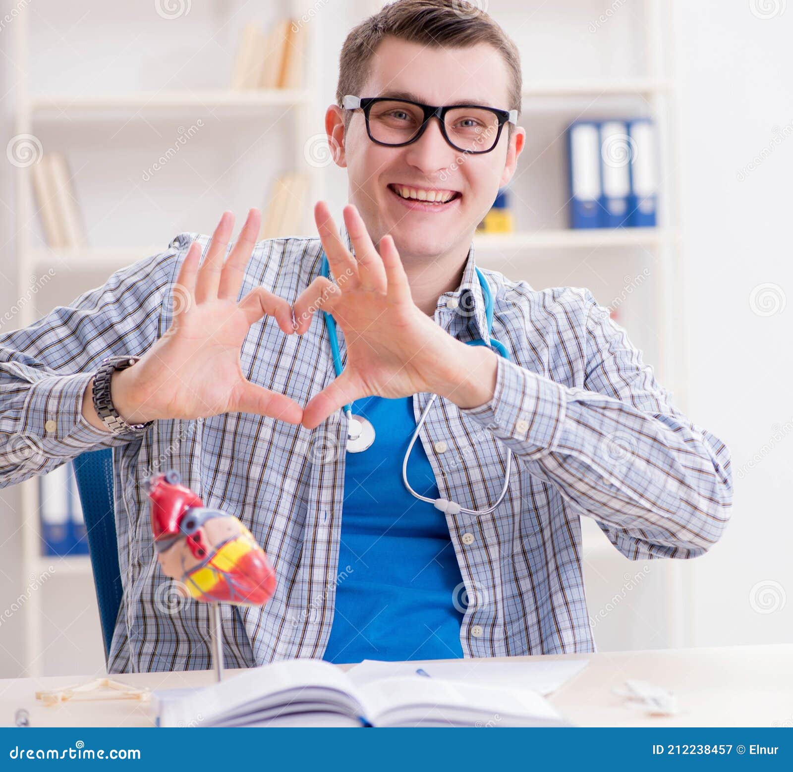 Medical Student Studying Heart in Classroom during Lecture Stock Image ...