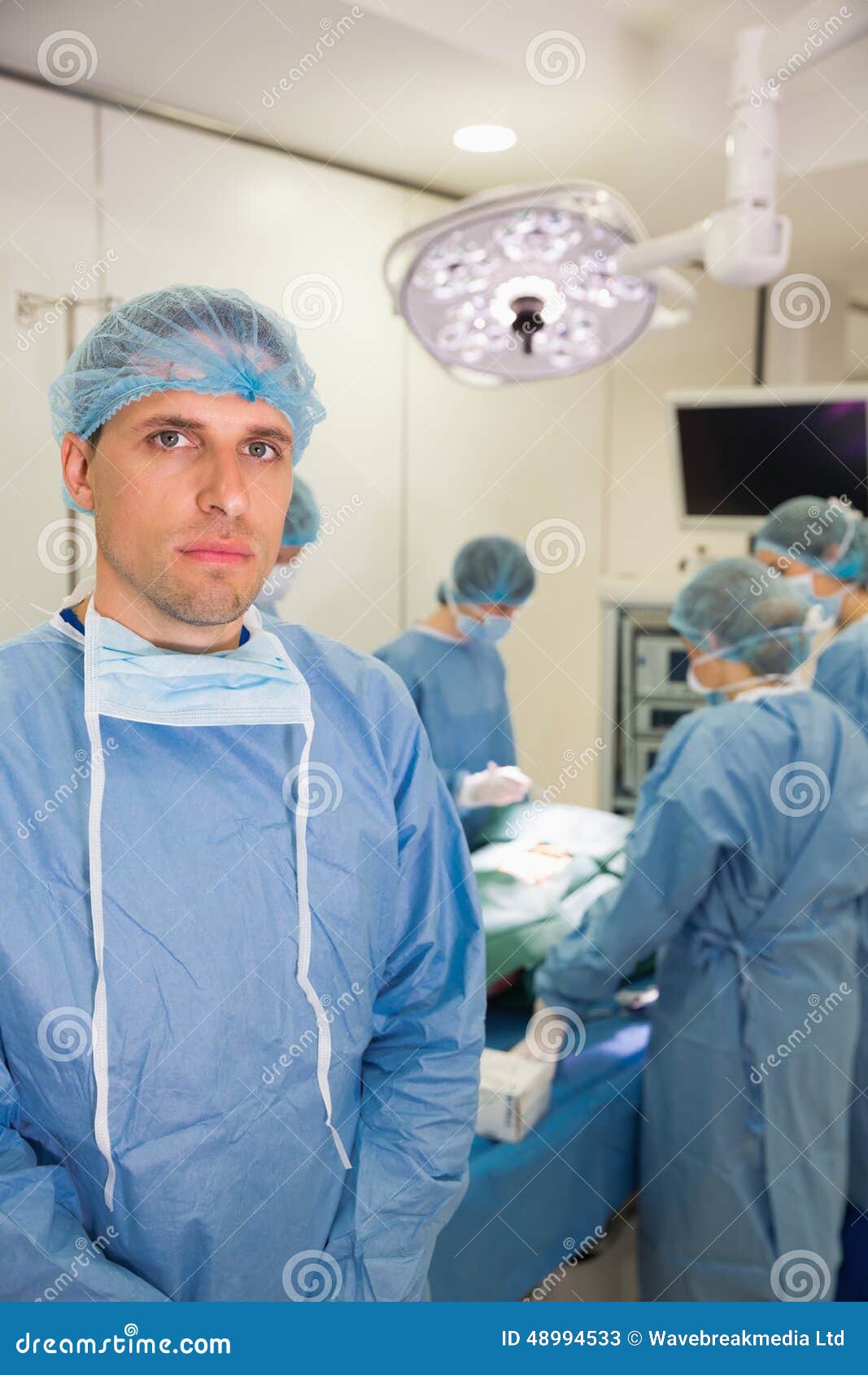 Medical Student in Surgical Gear Stock Image - Image of woman, male ...