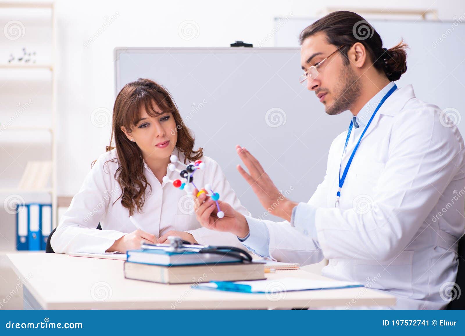 Medical Students in the Classroom Stock Image - Image of physicist ...