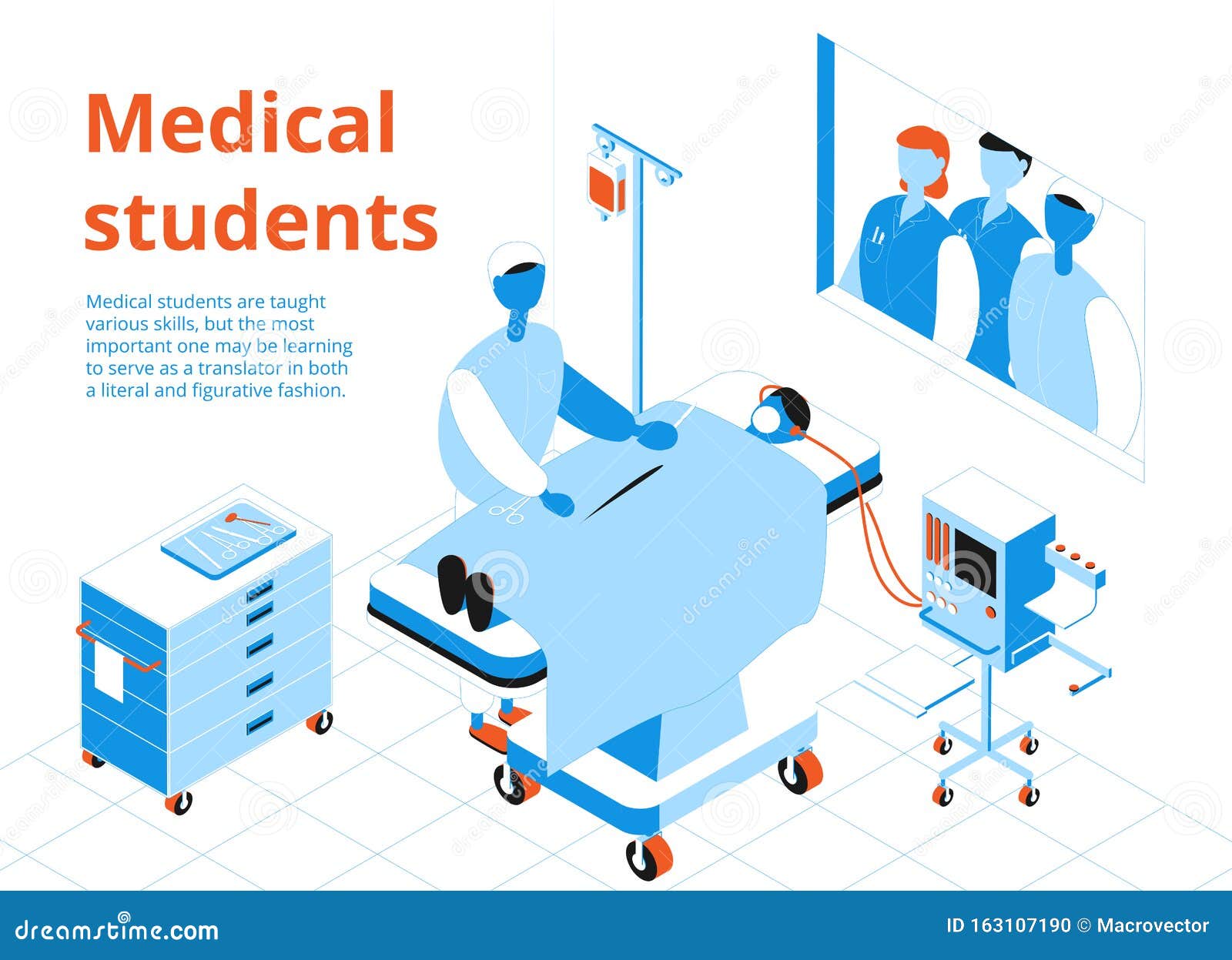 Medical Students Isometric Illustration Stock Vector - Illustration of ...