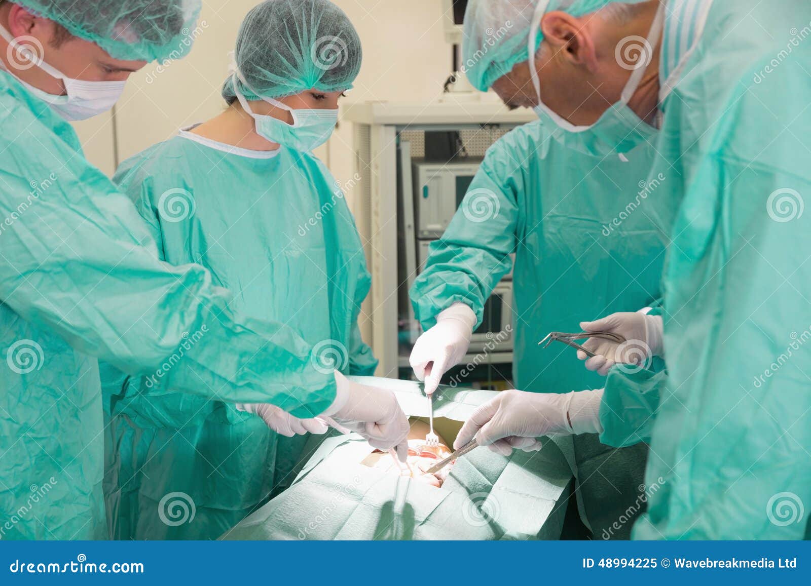 Medical Students Practicing Surgery on Model Stock Image - Image of ...