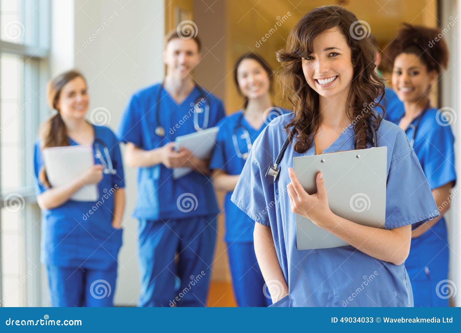 Medical Students Smiling at the Camera Stock Image - Image of research ...