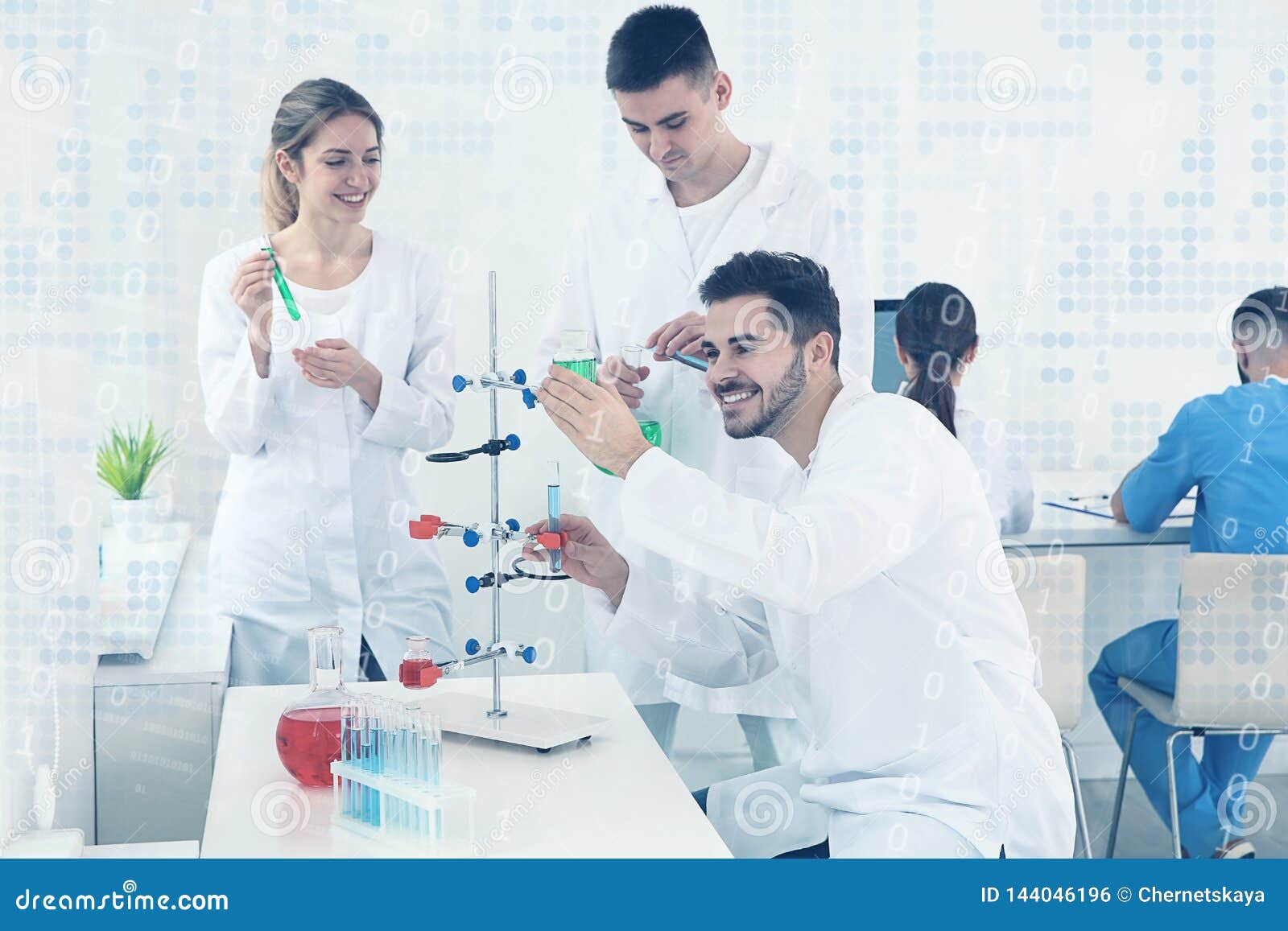 Medical Students Working in Scientific Laboratory Stock Photo - Image ...