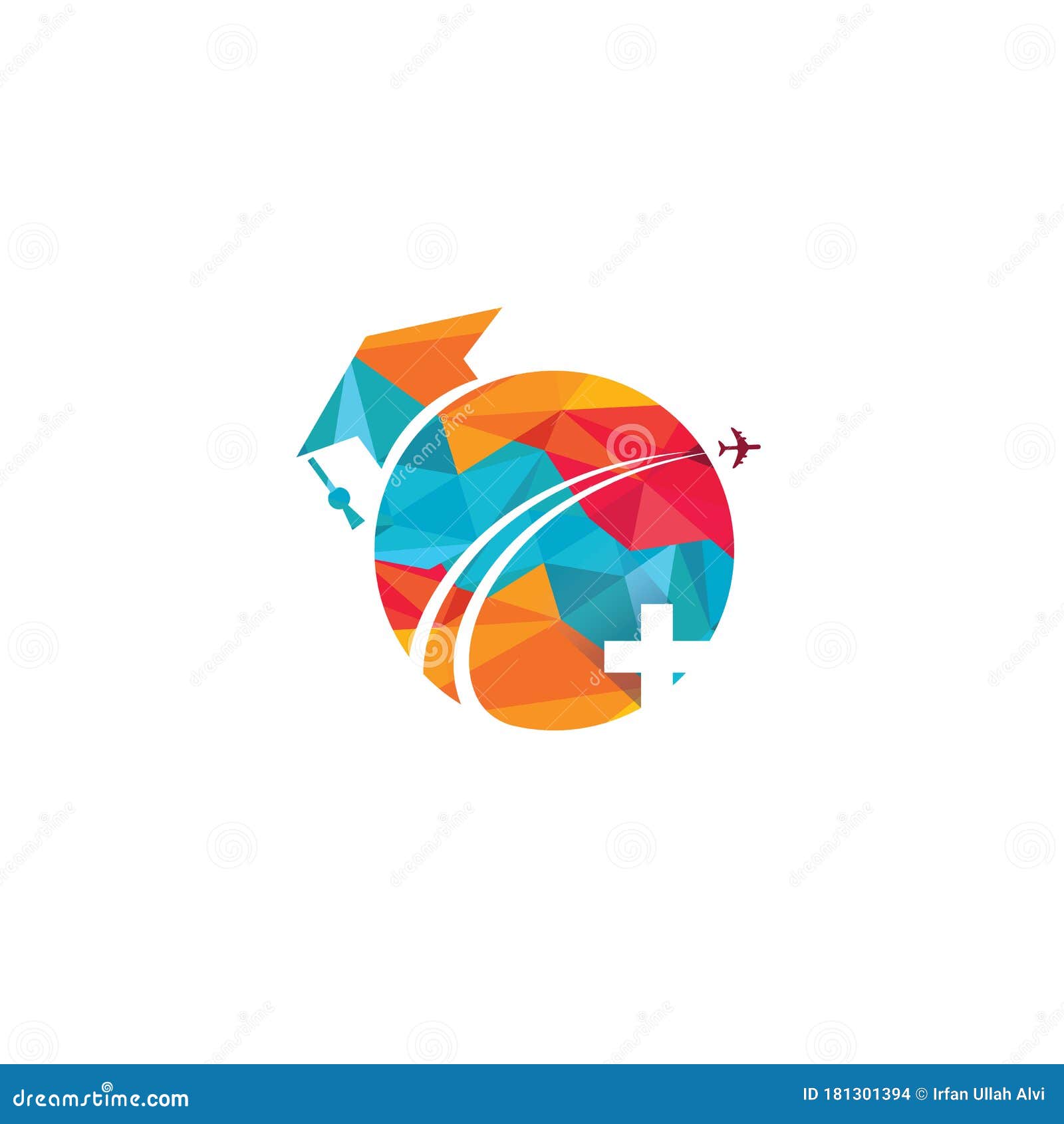 Medical Study Abroad Vector Logo Design. Stock Vector - Illustration of academic, geography ...