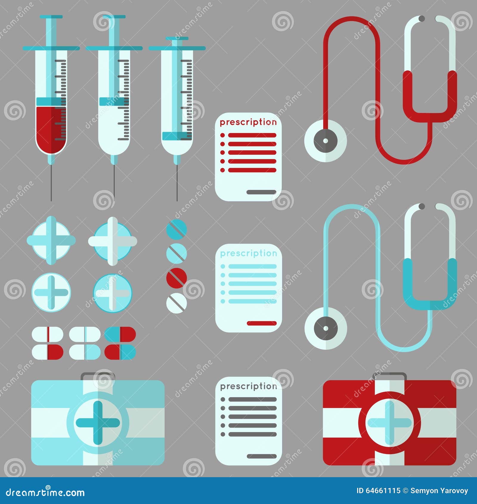 Medical Stuff Seamless Doodle Pattern Stock Illustration ...