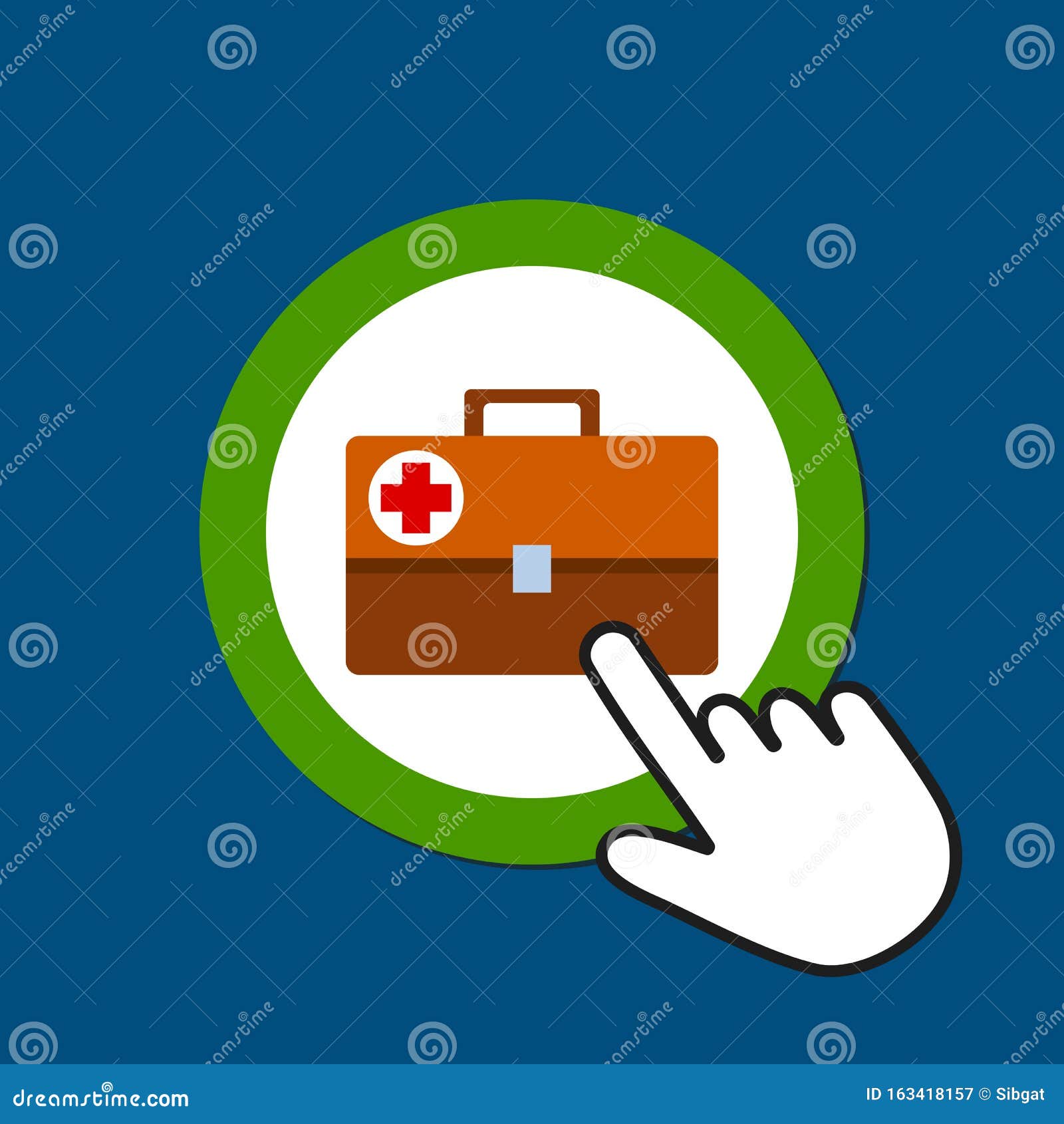 Medical Suitcase Icon. First Aid Concept Stock Vector - Illustration of ...